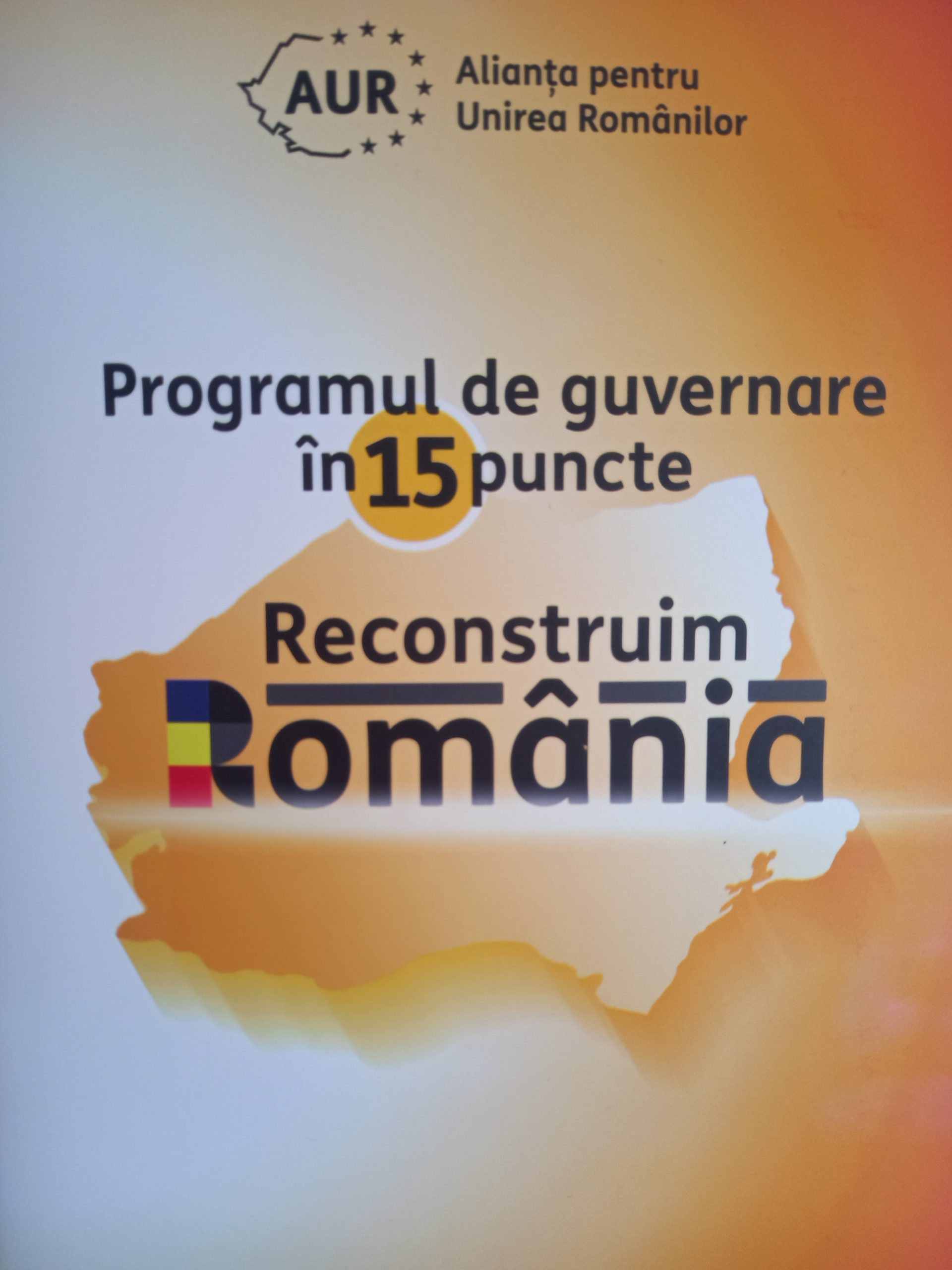 AUR a lansat programul de guvernare în 15 puncte „Recontruim România ...